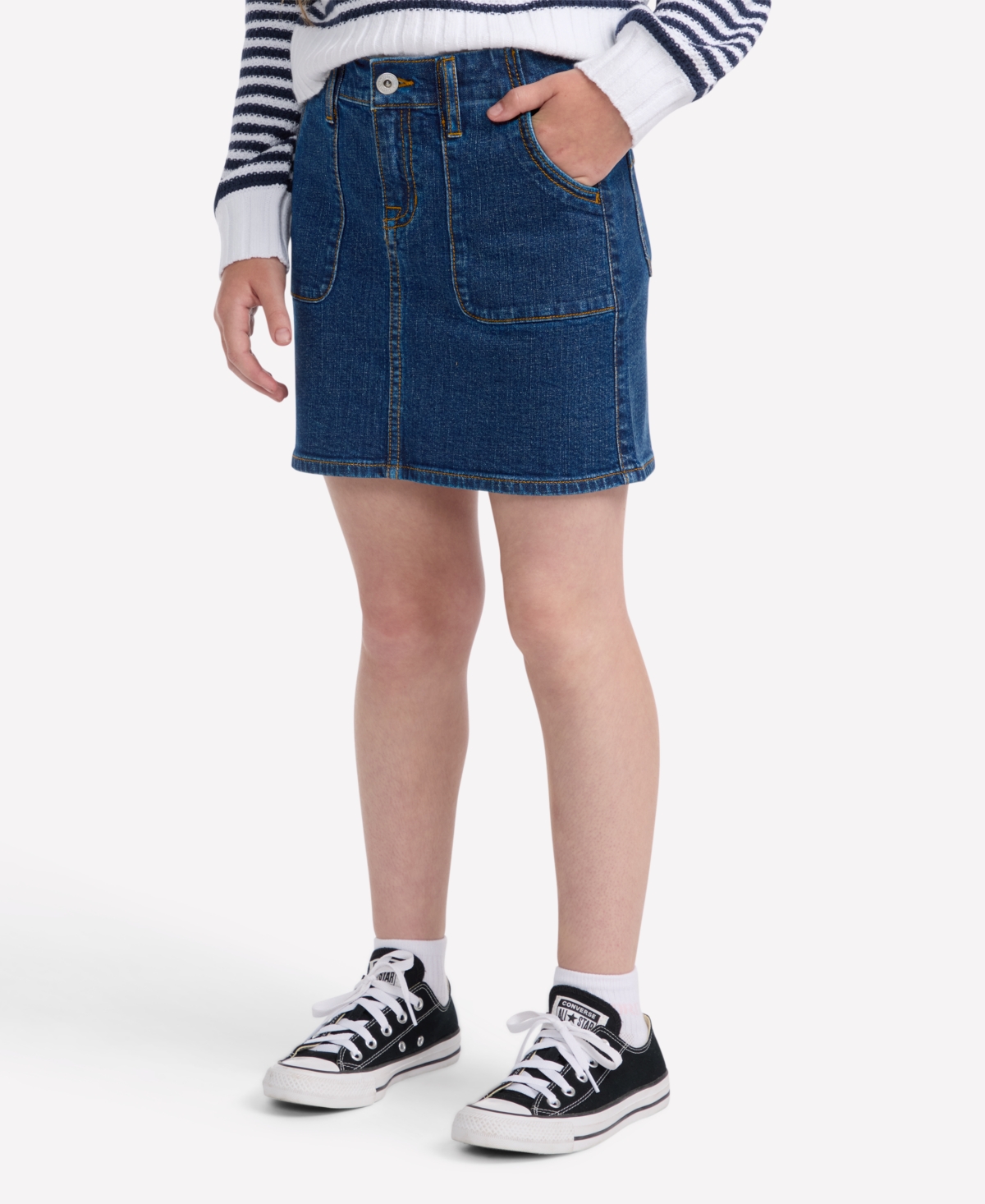 Click here for abercrombie kids Girls Denim Mini Skirt - Dark blu... prices