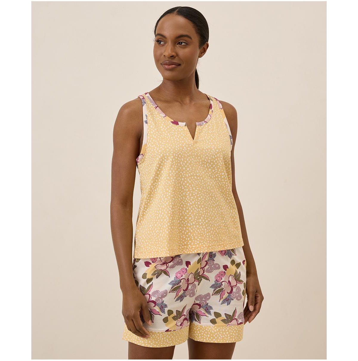 Click here for Pact Organic Cotton Staycation Sleep Tank - Flora... prices