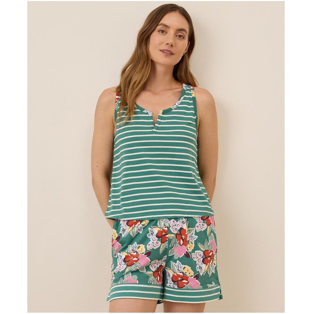 Click here for Pact Organic Cotton Staycation Sleep Tank - Dayblo... prices