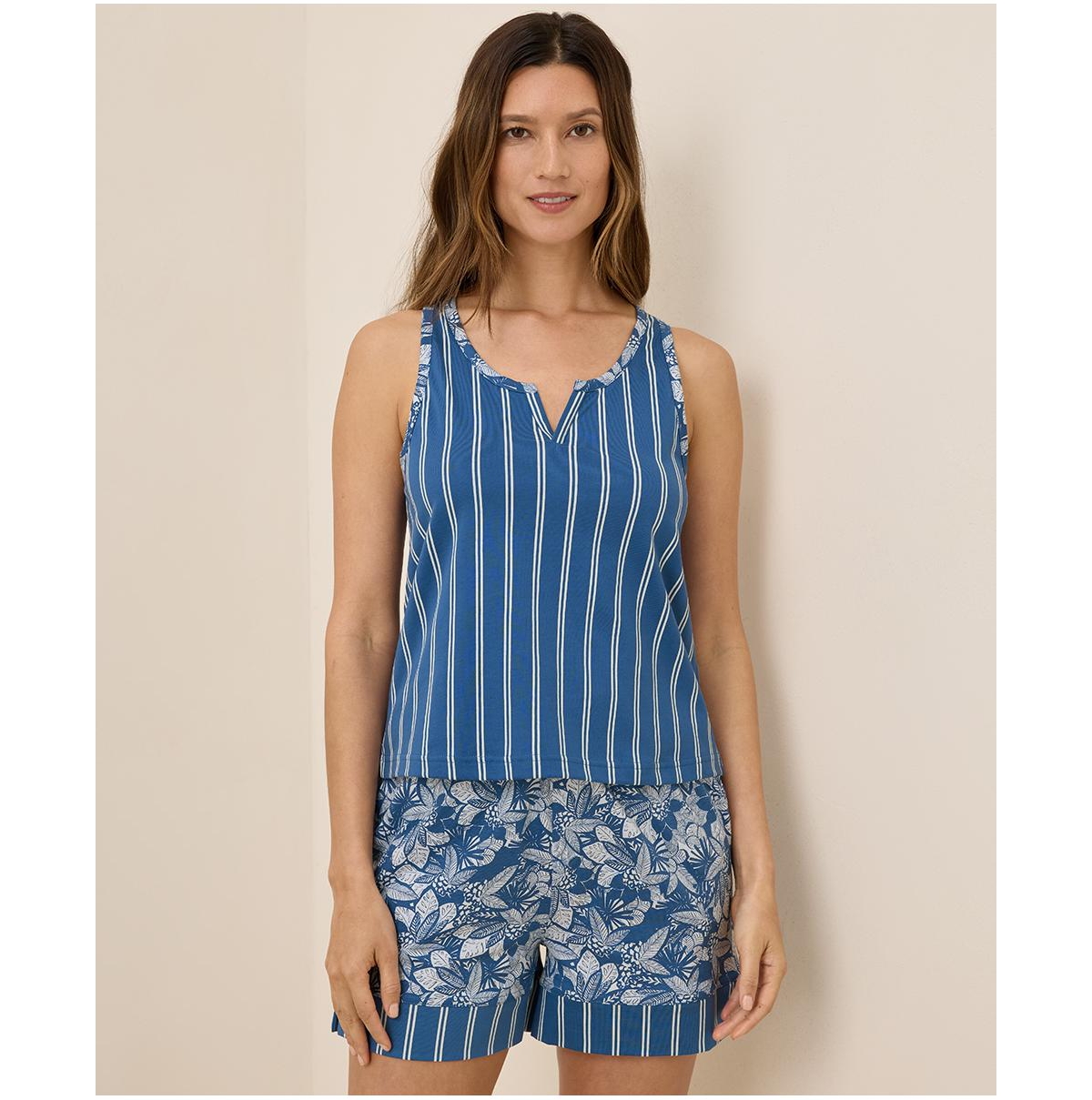 Click here for Pact Organic Cotton Staycation Sleep Tank - Isle s... prices