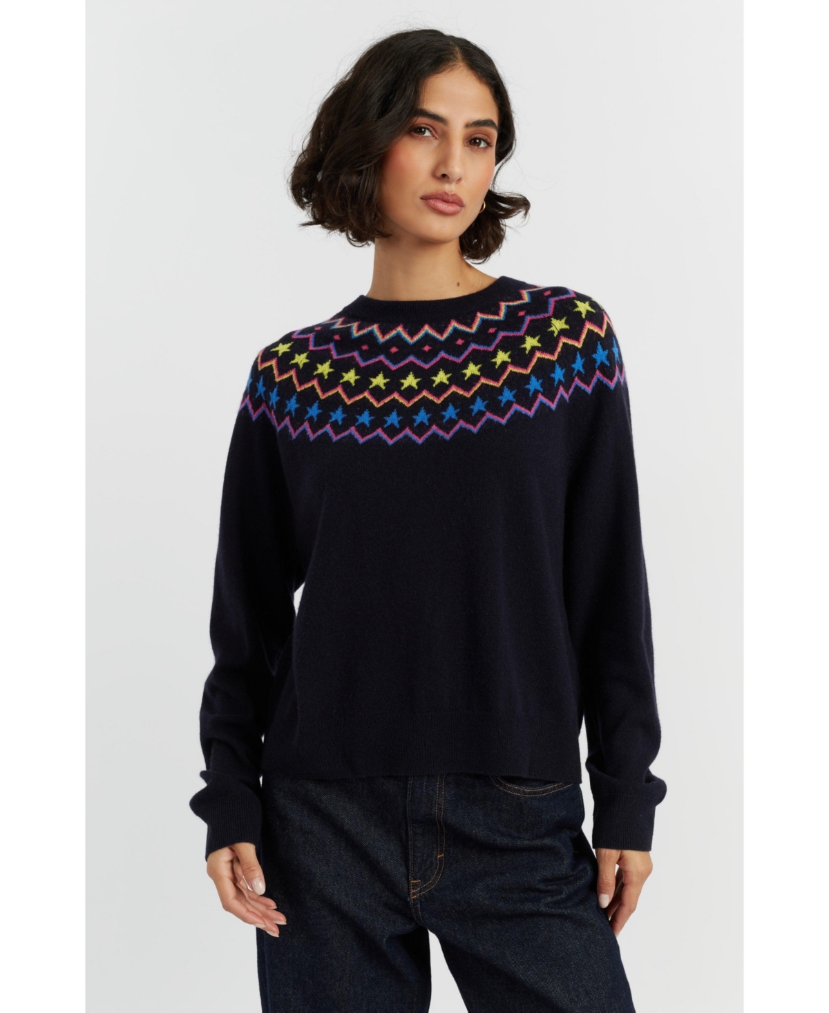 Click here for Chinti & Parker Womens Wool Cashmere Star Yoke Swe... prices