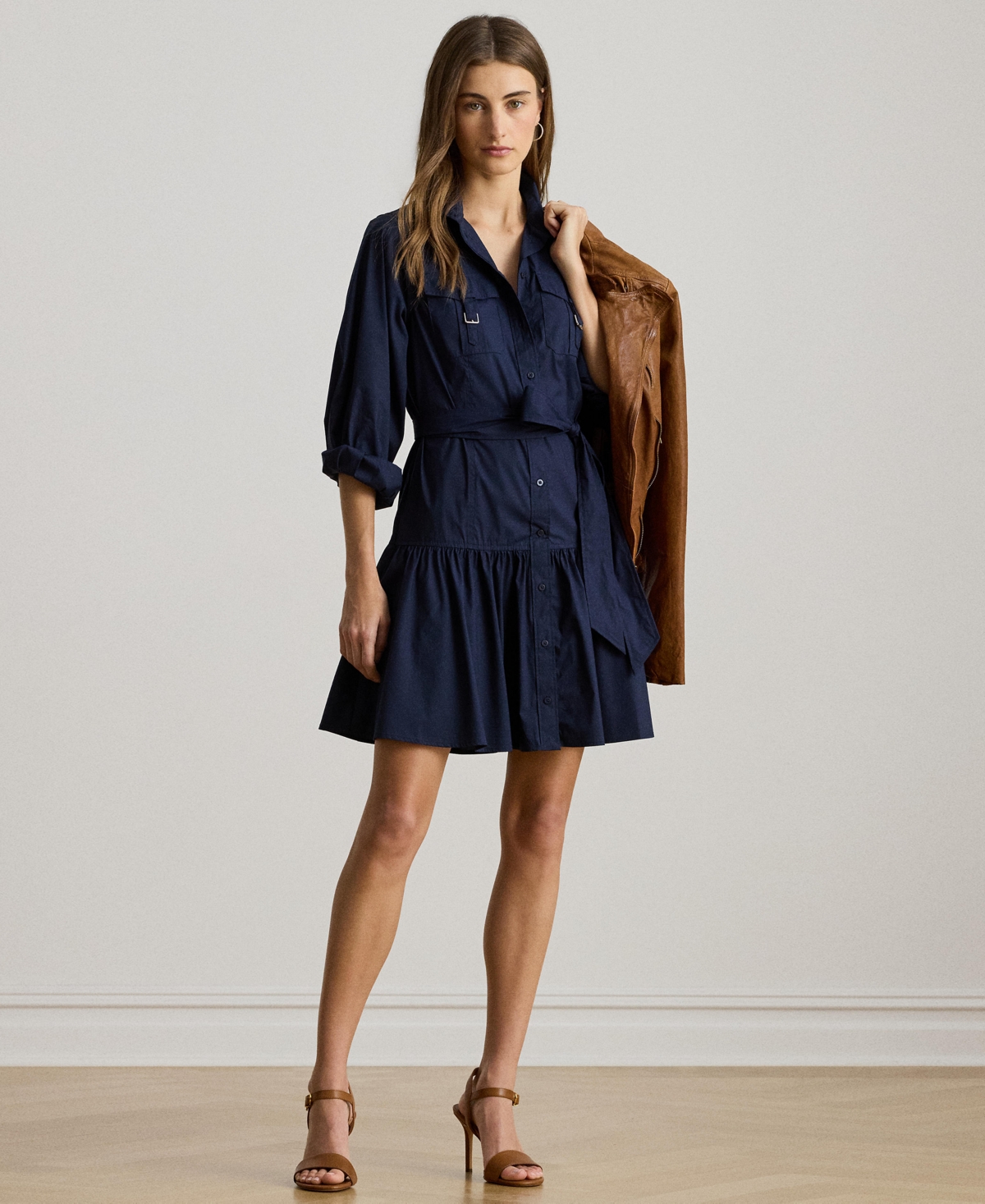 Click here for Lauren Ralph Lauren Womens Buckle-Trim Cotton-Blen... prices