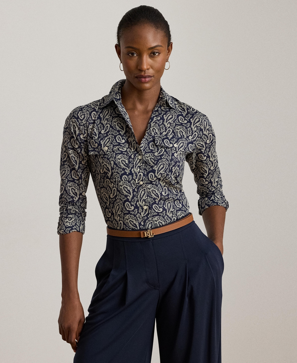 Click here for Lauren Ralph Lauren Womens Classic-Fit Paisley Cot... prices