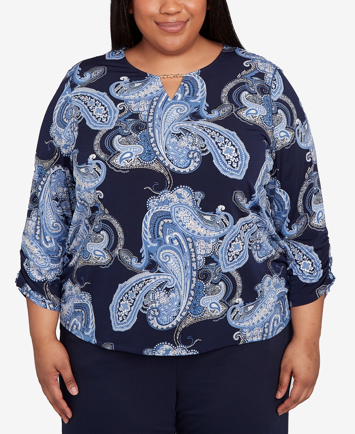 Click here for Alfred Dunner Plus Size Classic Puff Print Paisley... prices