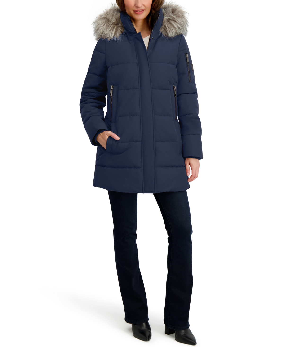 Click here for Nautica Womens Faux-Fur-Trim Hooded Puffer Coat -... prices