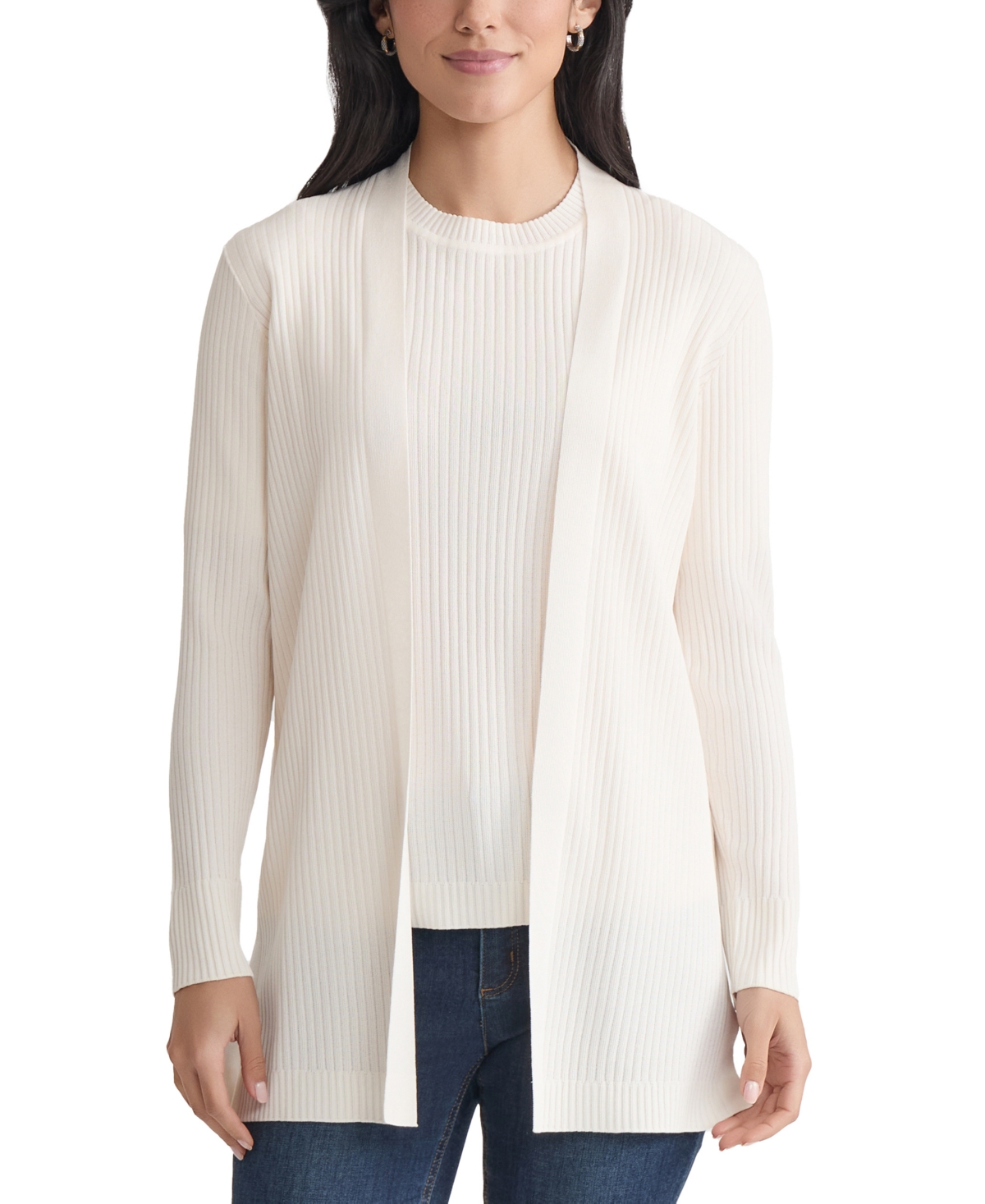 Click here for Jones New York Petite Sutton Open-Front Cardigan -... prices