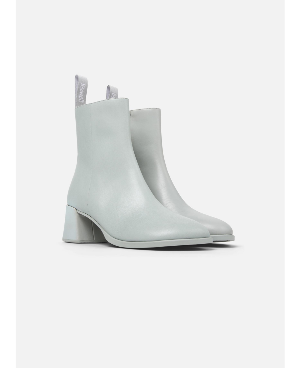 Click here for Camper Kora Leather Zip Bootie - Grey prices