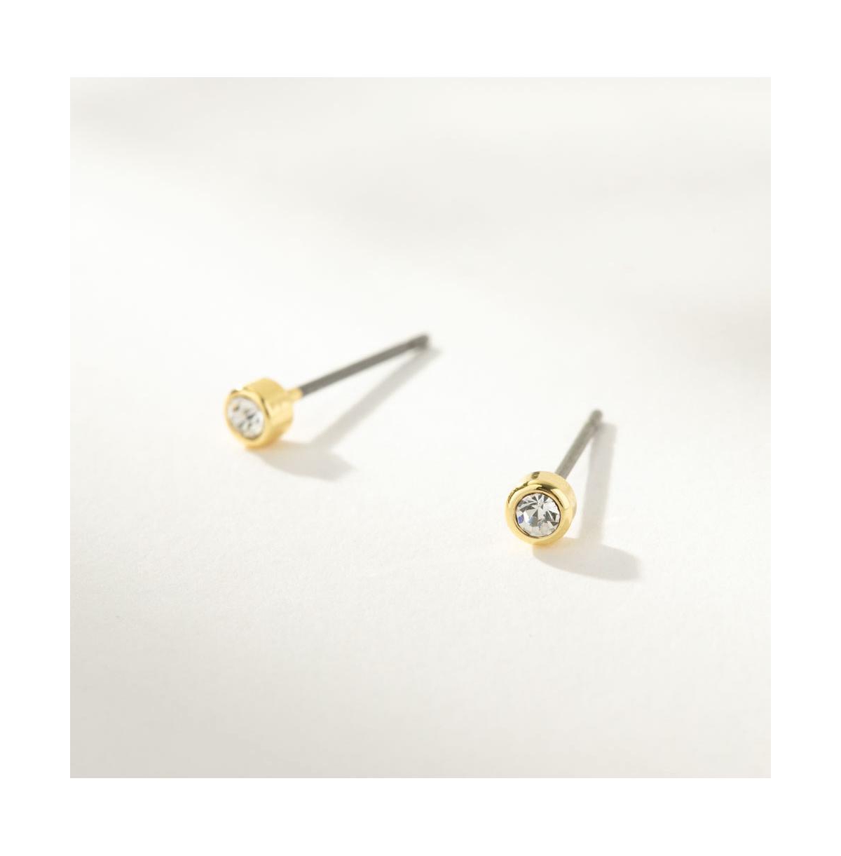Click here for 14k Gold-Plated Cubic Zirconia Simple Stud Earring... prices