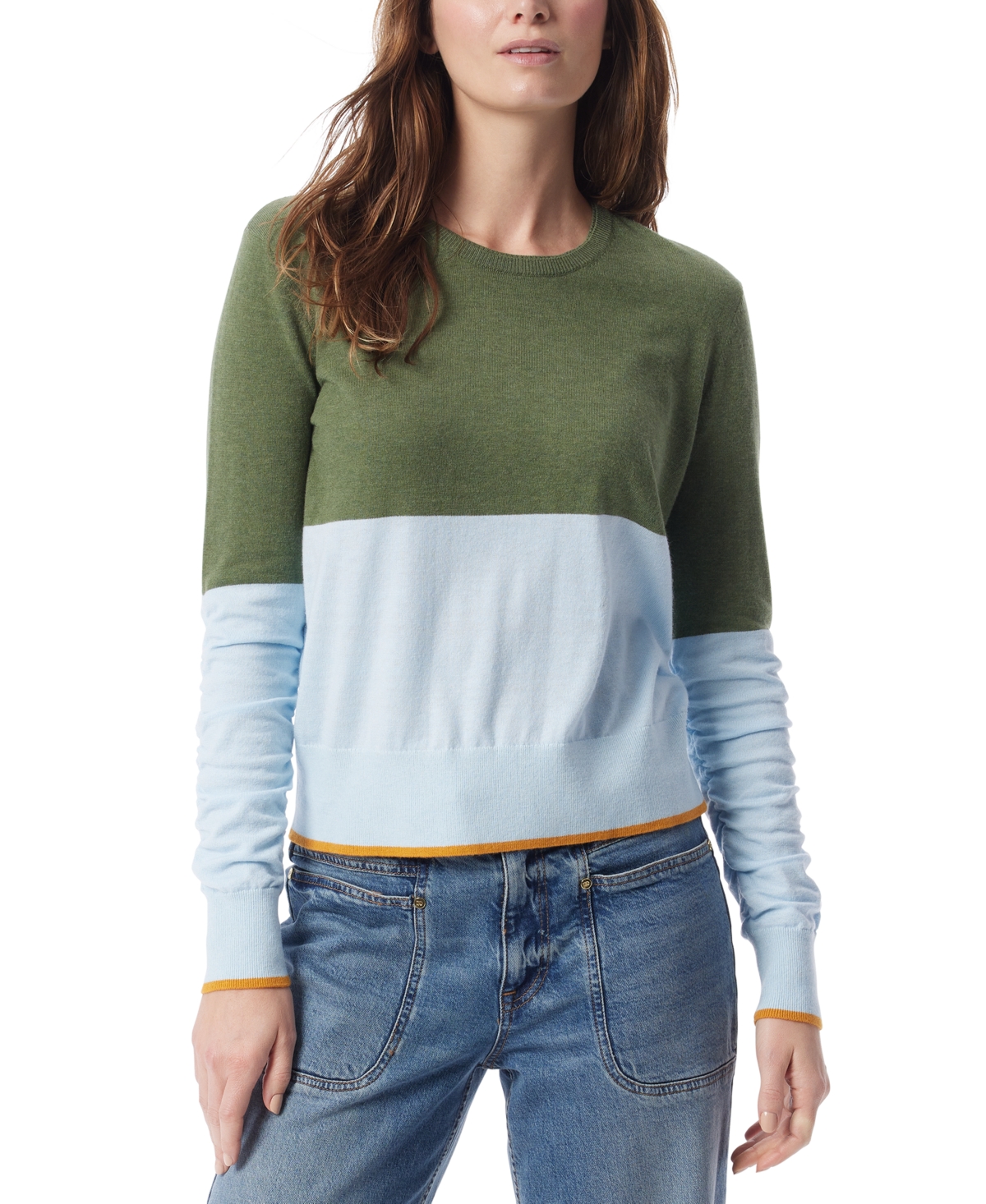 Click here for Dee Ocleppo Womens Sally Colorblocked Crewneck Swe... prices