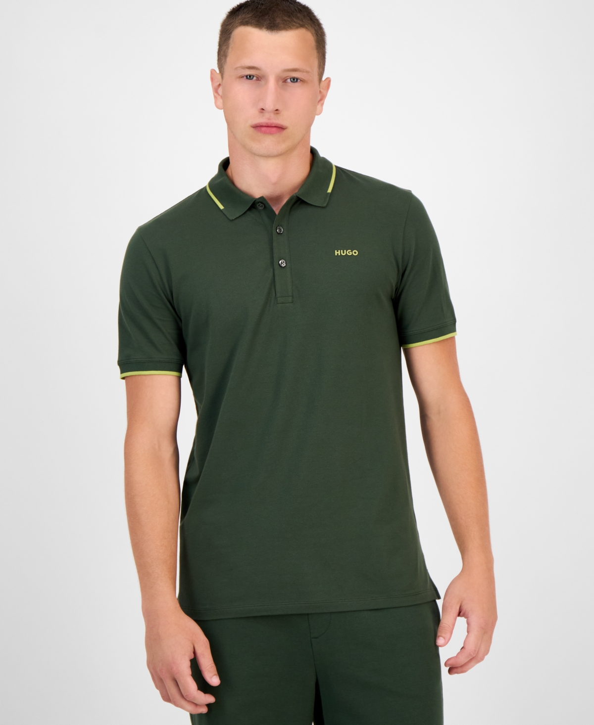 Click here for Hugo Boss Mens Dinoso Slim Fit Short Sleeve Tipped... prices