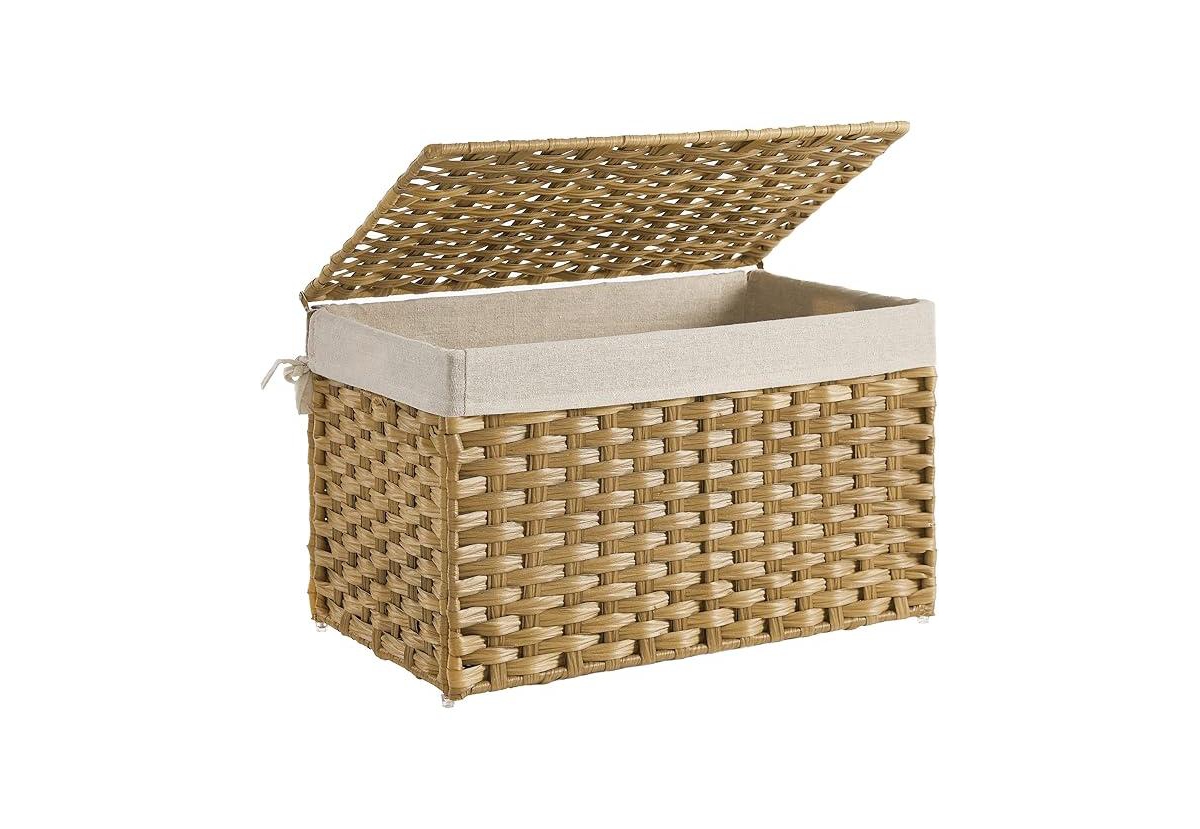 Click here for Songmics Home Storage Basket with Lid – 17.... prices