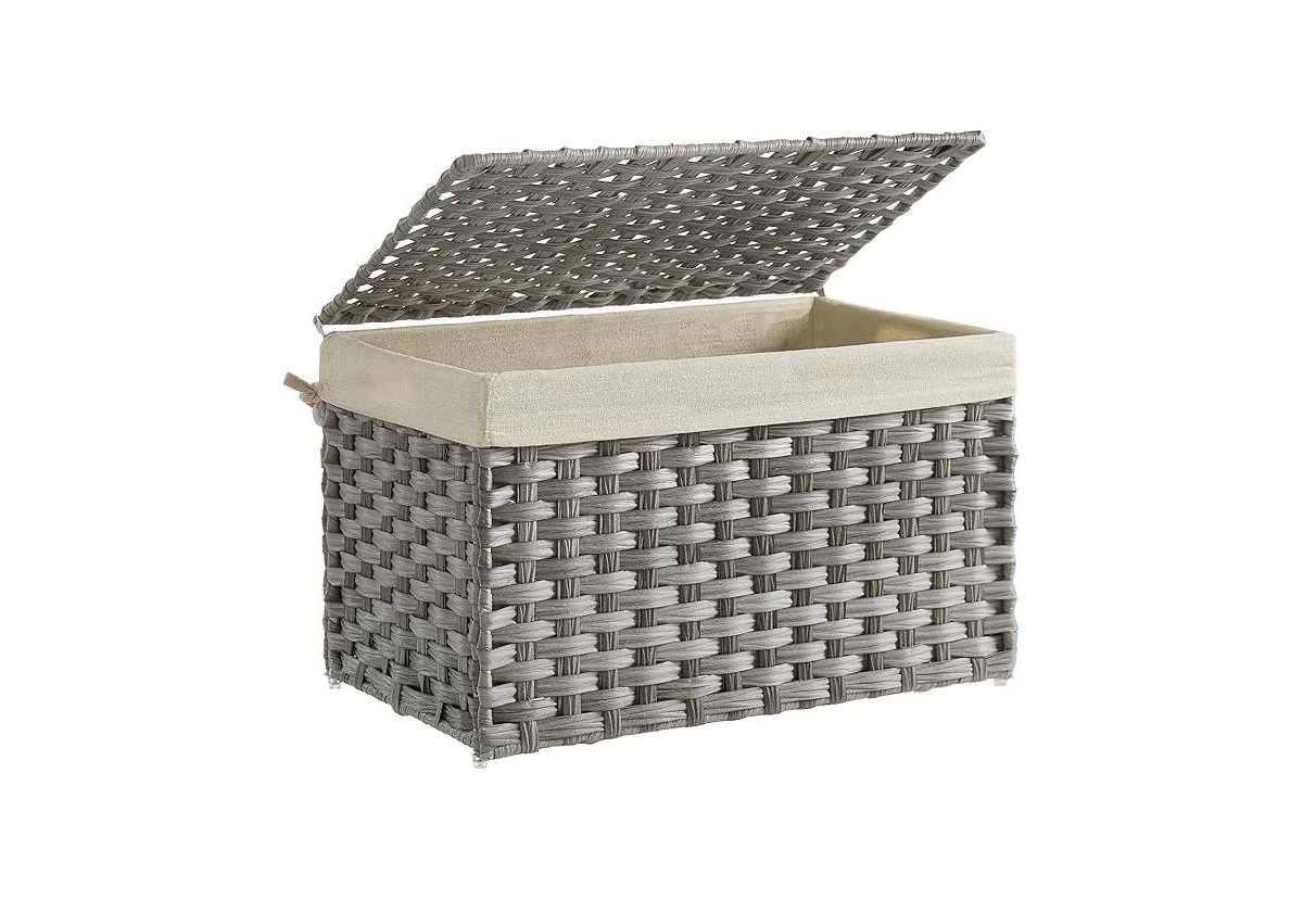 Click here for Songmics Home Storage Basket with Lid – 17.... prices