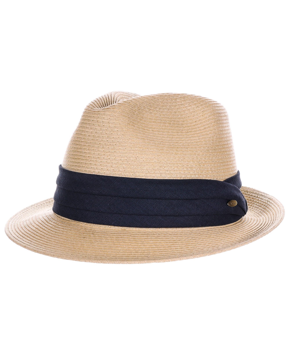 Click here for Scala Mens Fine Braid Fedora Hat - Natural prices