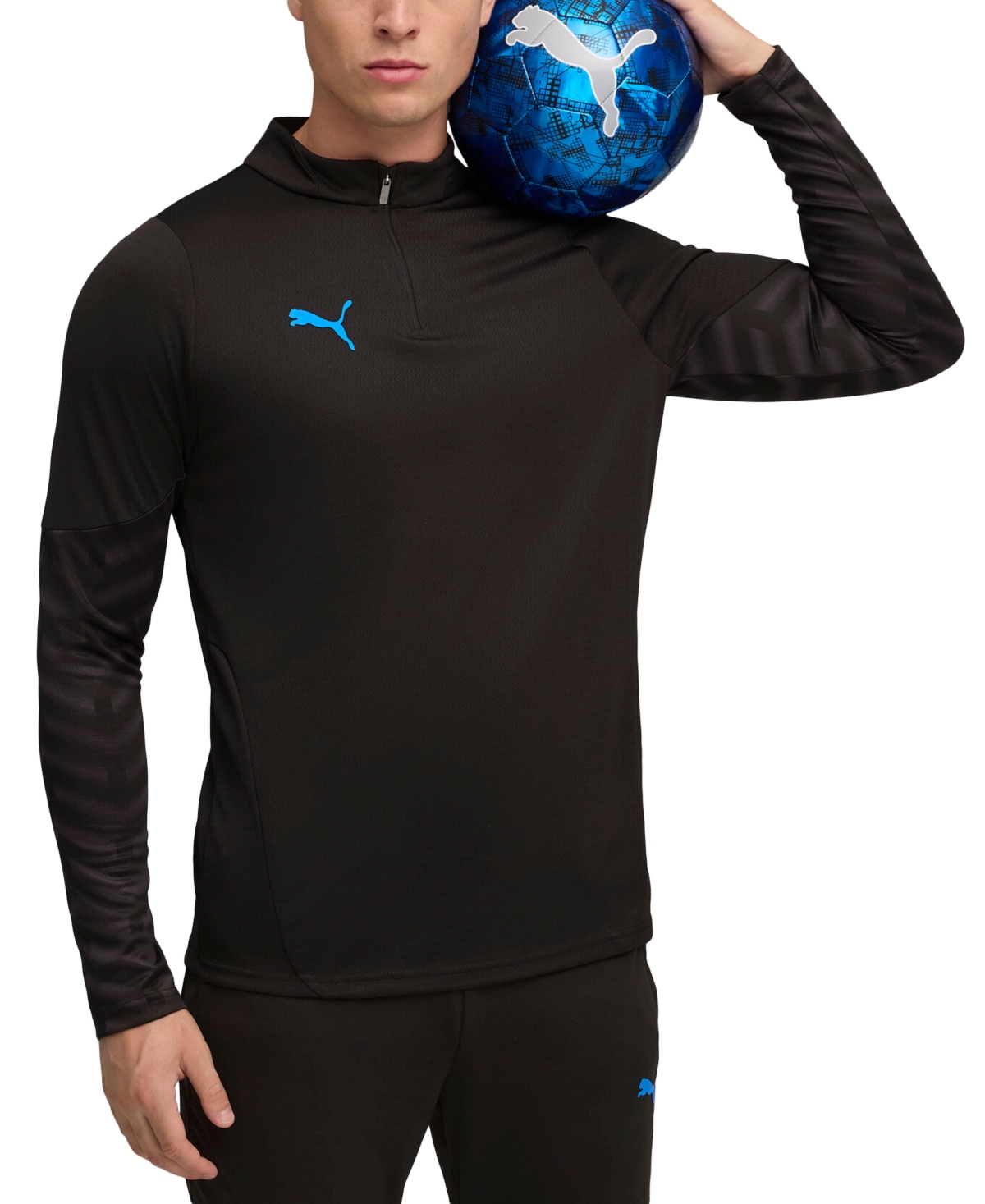 Click here for Puma Mens Individual Cup Quarter-Zip - Puma Black-... prices