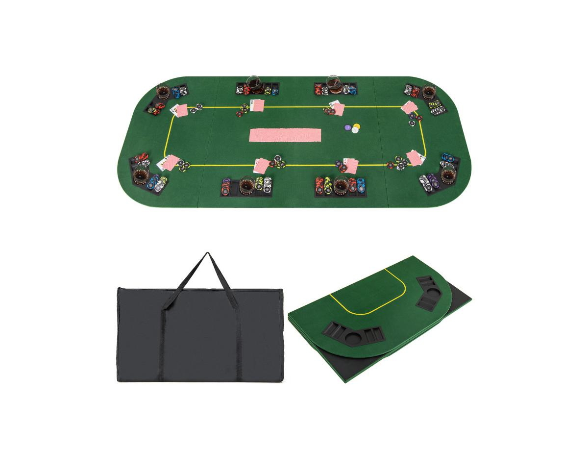 Click here for Akiudex 79 x 36 Inch 8-Player Foldable Poker Table... prices