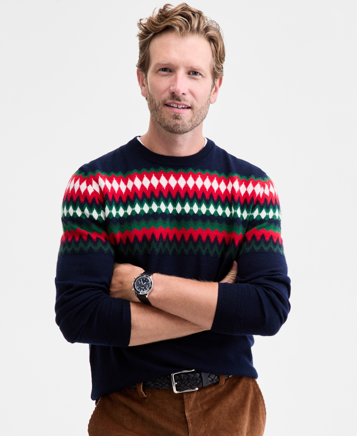 Click here for Club Room Mens Fair Isle Crewneck Sweater  Macys E... prices