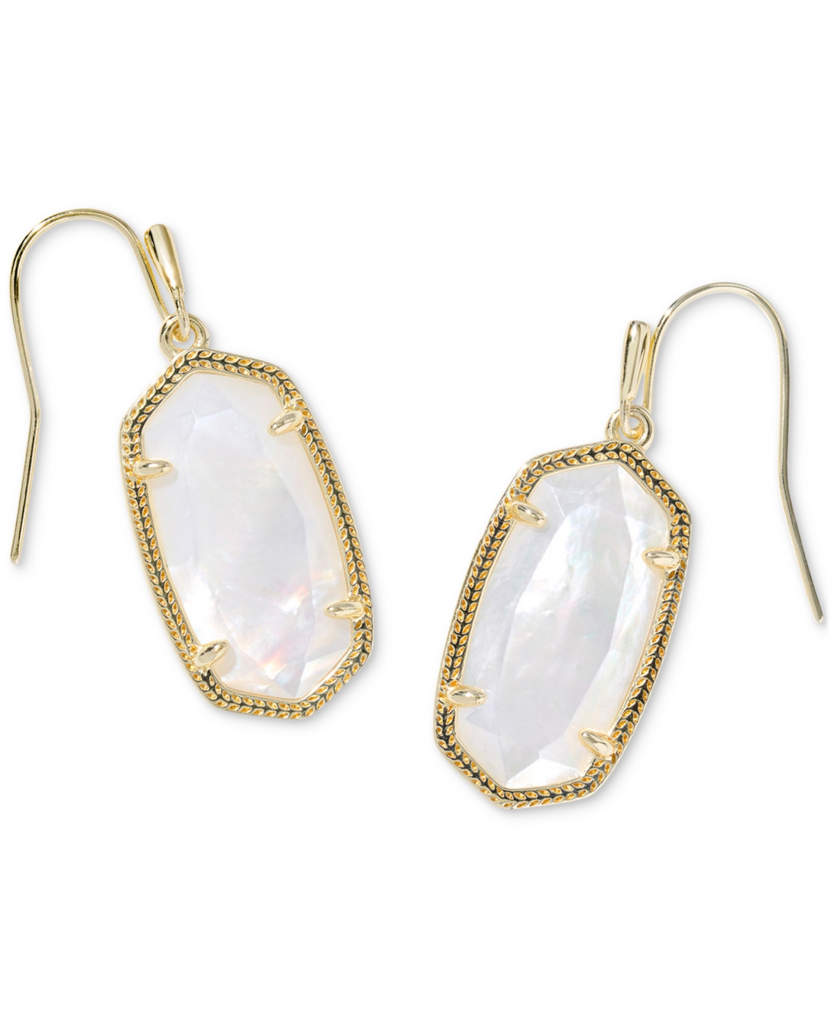 Kendra Scott Dani 14K Gold Over Brass Azalea Illusion Drop Earrings - Ivory Mother Of Pearl