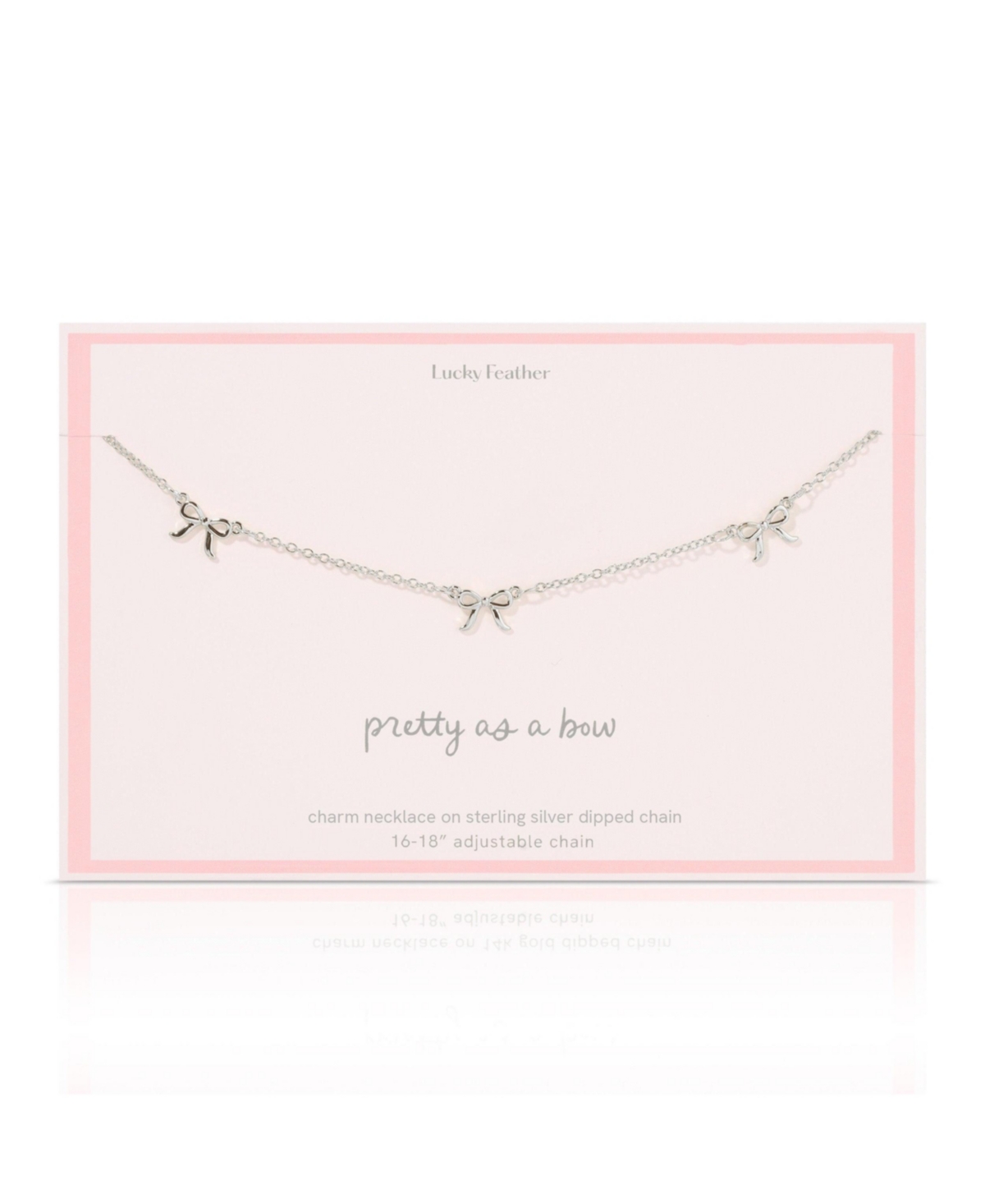 Click here for Lucky Feather Beautiful Bows - 3 Bow Necklace - Si... prices