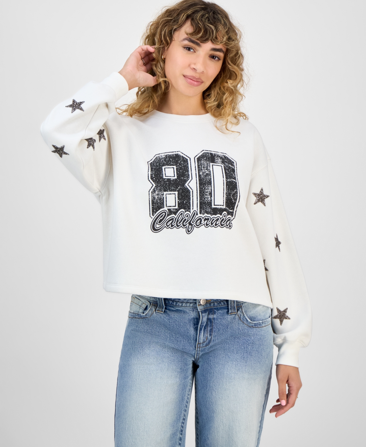 Click here for Madden Girl Juniors Rhinestone-Embellished Sweatsh... prices