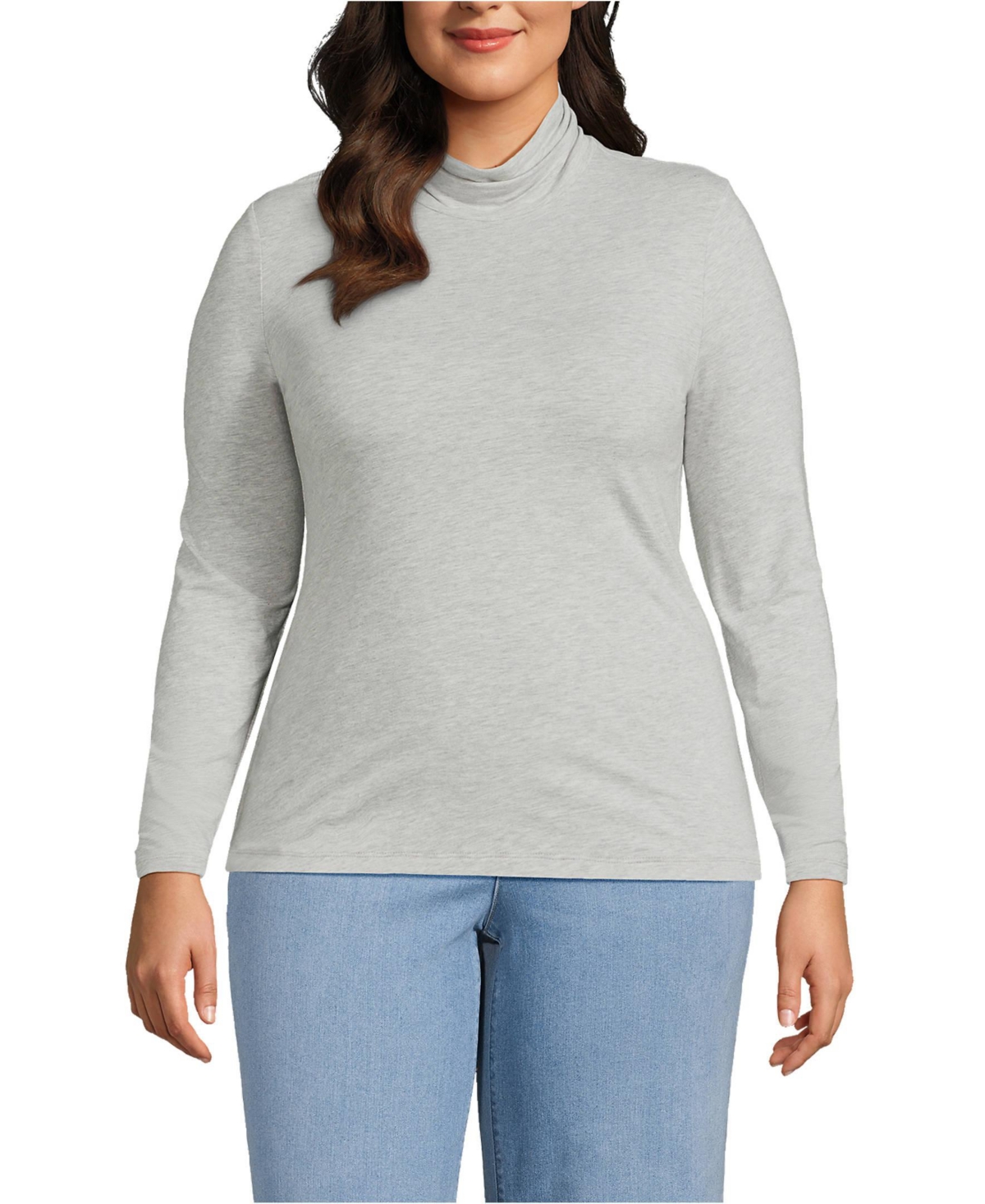 Click here for Lands End Plus Size Lightweight Jersey Skimming Lo... prices