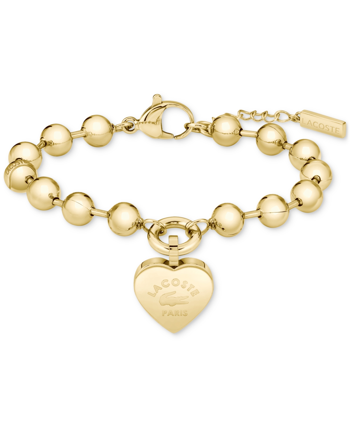 Click here for Lacoste Logo Heart Beaded Bracelet - Gold prices