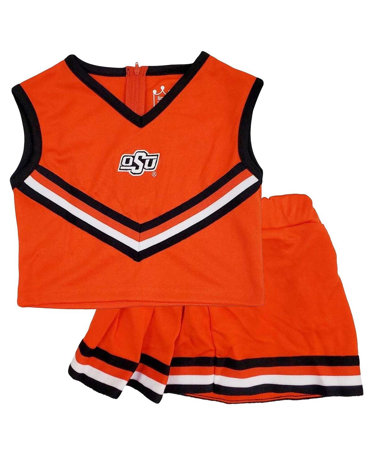Click here for Little King Big Girls 2-Piece Orange Oklahoma Stat... prices