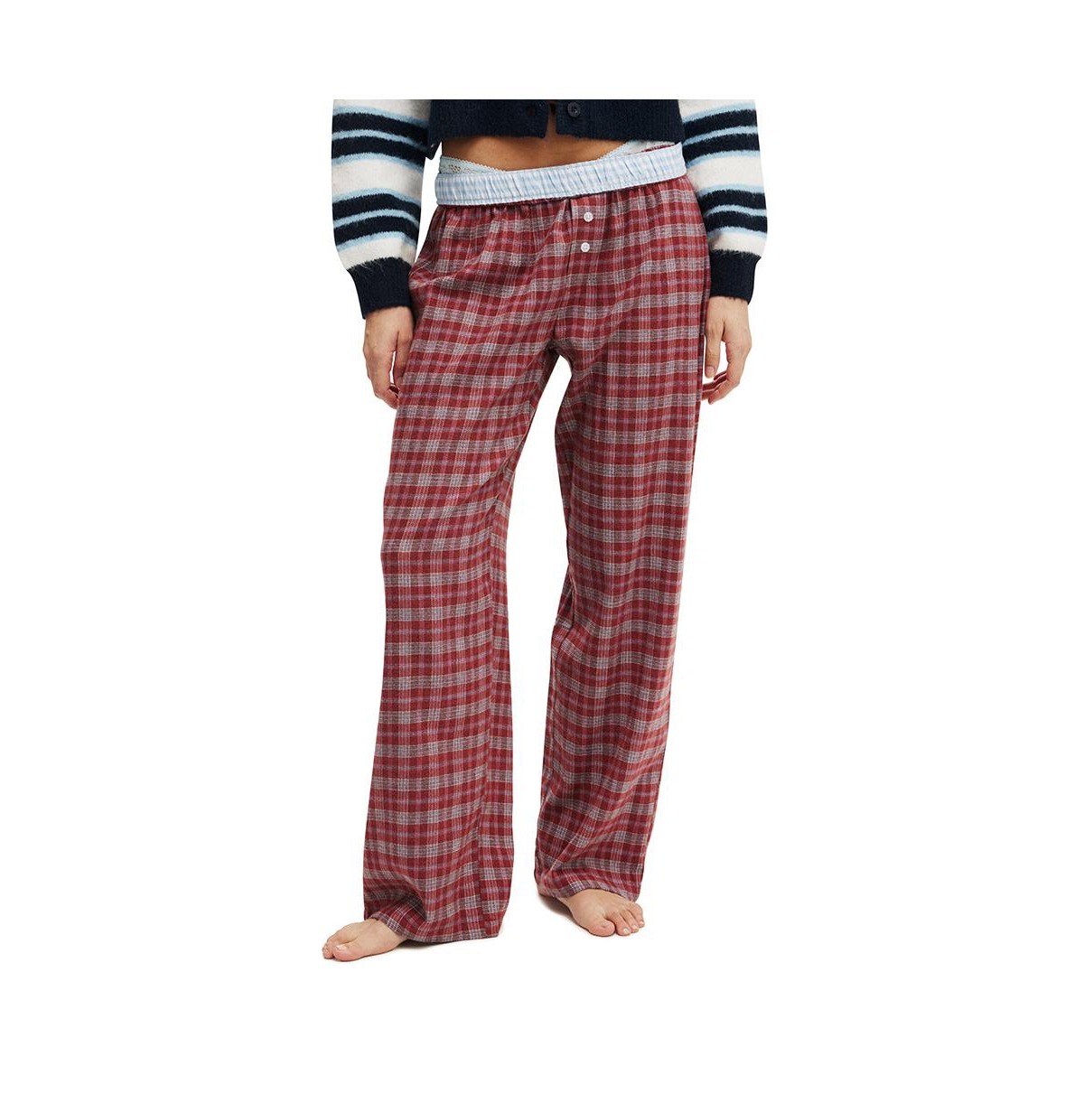 Click here for Cotton On Womens Flannel Wide Leg Pant - Warm cher... prices
