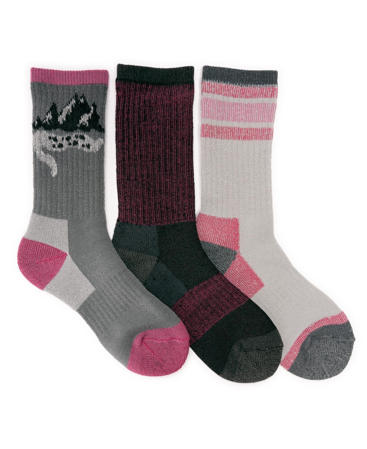 Click here for Muk Luks Tall Hiking Heat Retainer Crew Sock 3 Pac... prices