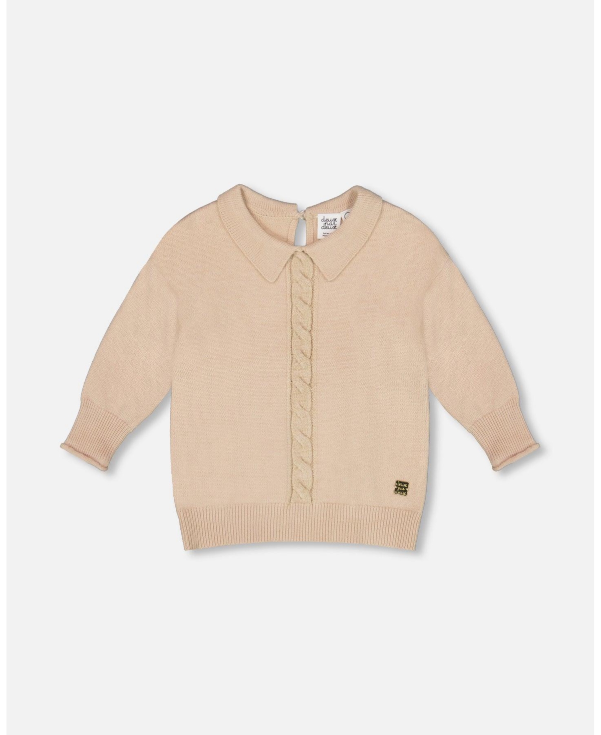 Click here for Deux par Deux Girl 3/4 Sleeve Knitted Sweater Beig... prices