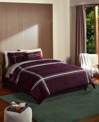 Lacoste Home Playful Checks Cotton Comforter Set - Macy's