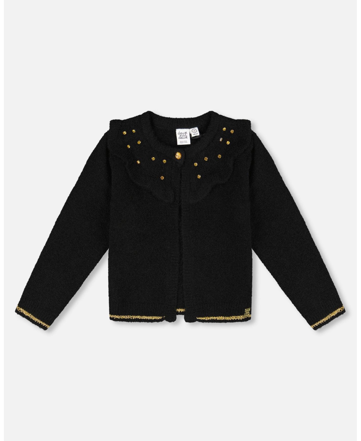 Click here for Deux par Deux Girl Knitted Cardigan with Rhineston... prices