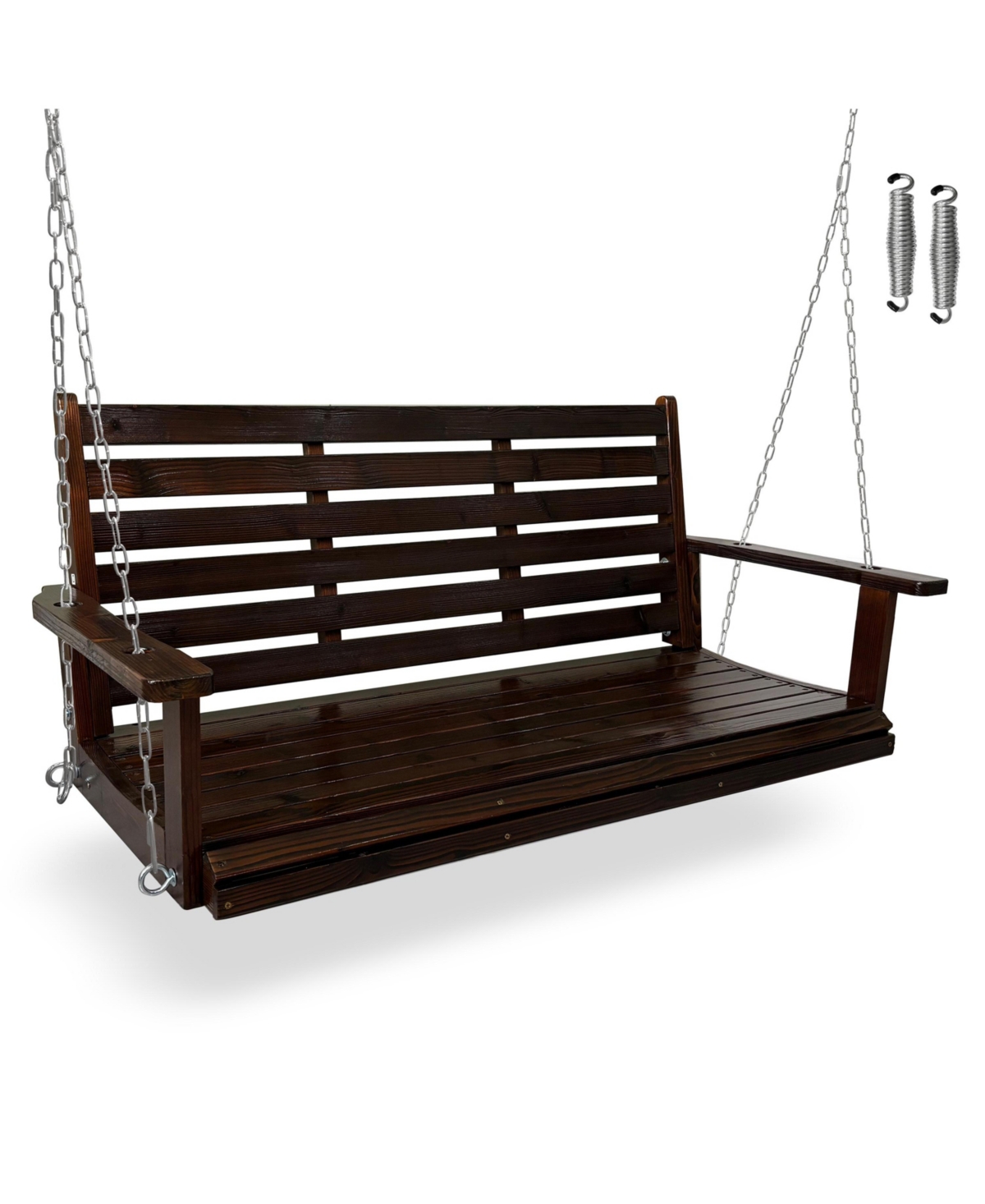 Click here for Wooden Porch Swing  Ergonomic Seat  Bench Swing wi... prices