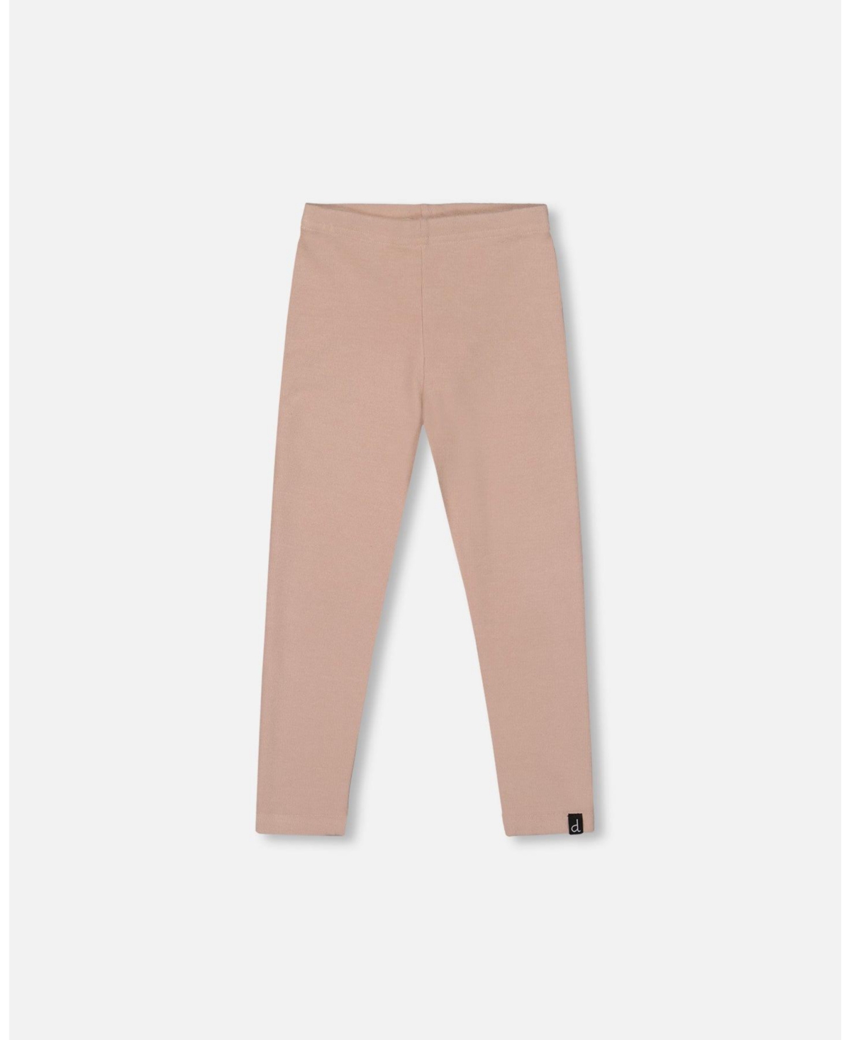 Deux par Deux Girl Super Soft Ribbed Leggings Light Caramel - Child - Light caramel