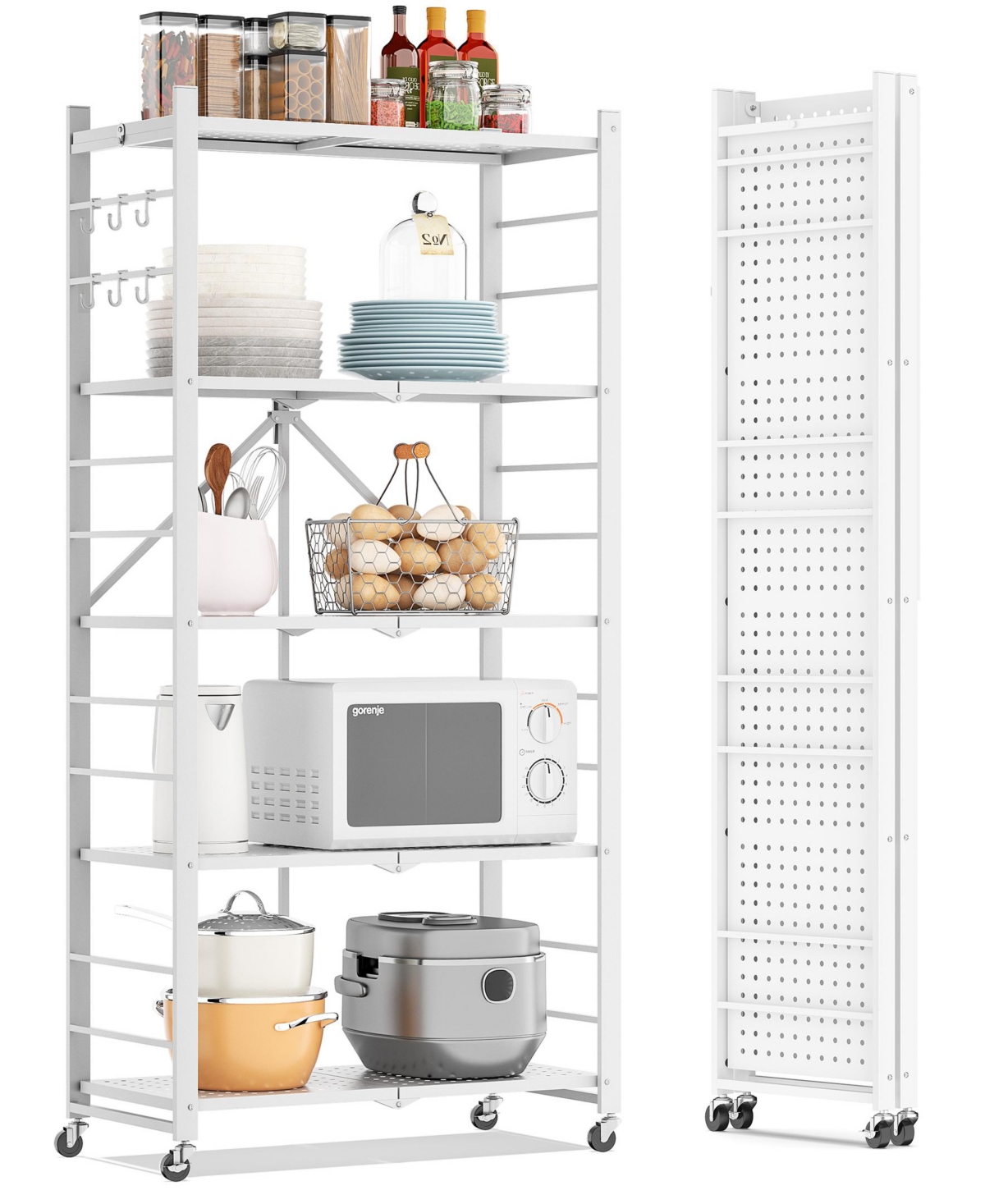 Click here for Sugift 5-Tier Foldable Storage Shelves  Metal Stor... prices