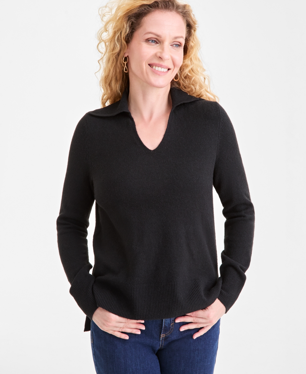 Click here for Style & Co Petite Lux Johnny-Collar Sweater  Macys... prices