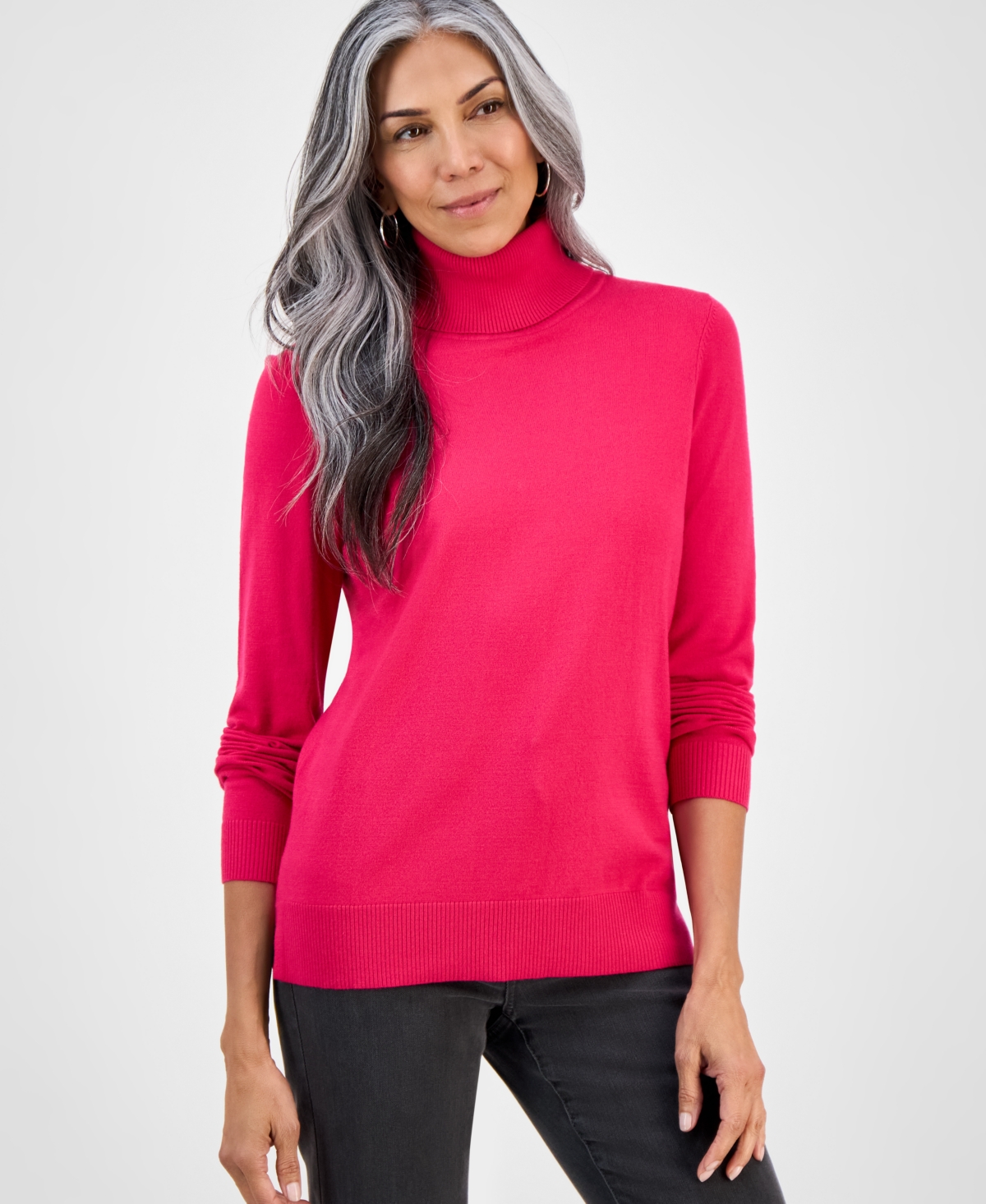 Click here for Style & Co Womens Long-Sleeve Turtleneck Sweater... prices