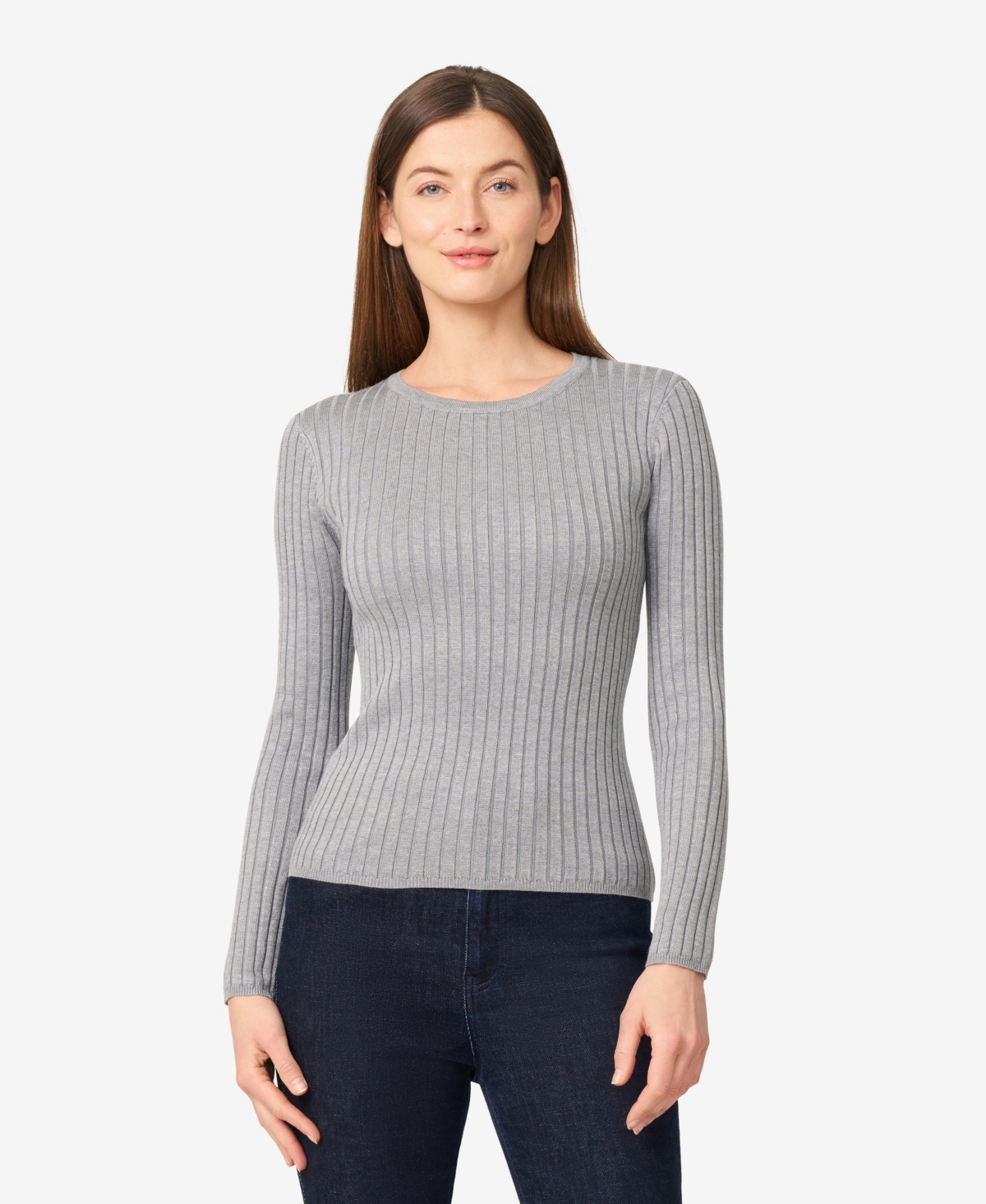 Click here for Melissa Paige Womens Crewneck Ribbed-Knit Sweater... prices