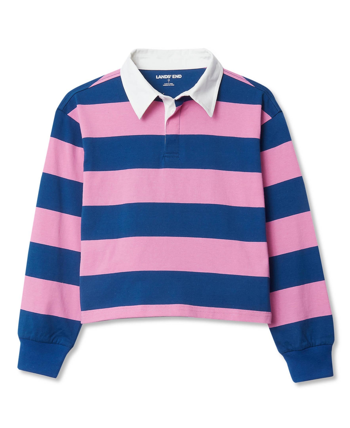 Click here for Lands End Girls Long Sleeve Stripe Rugby Shirt - F... prices