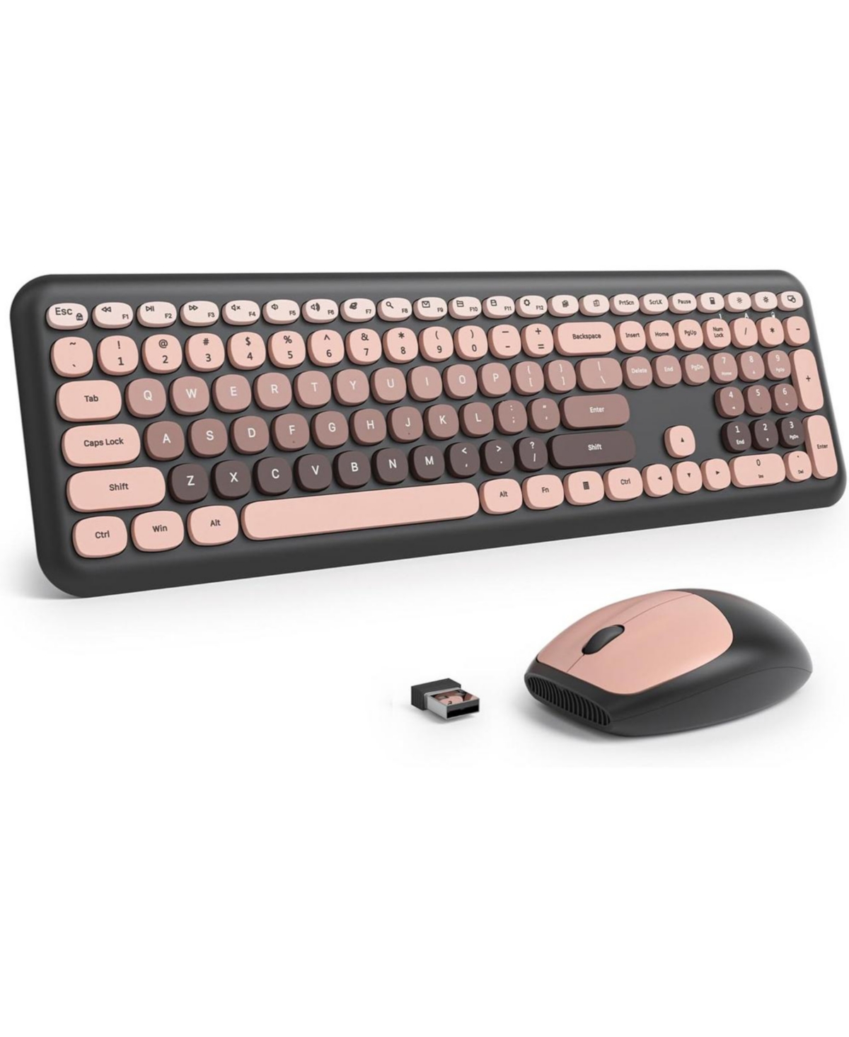 Click here for Colorful Keyboard and Mouse Wireless Silent  Full-... prices
