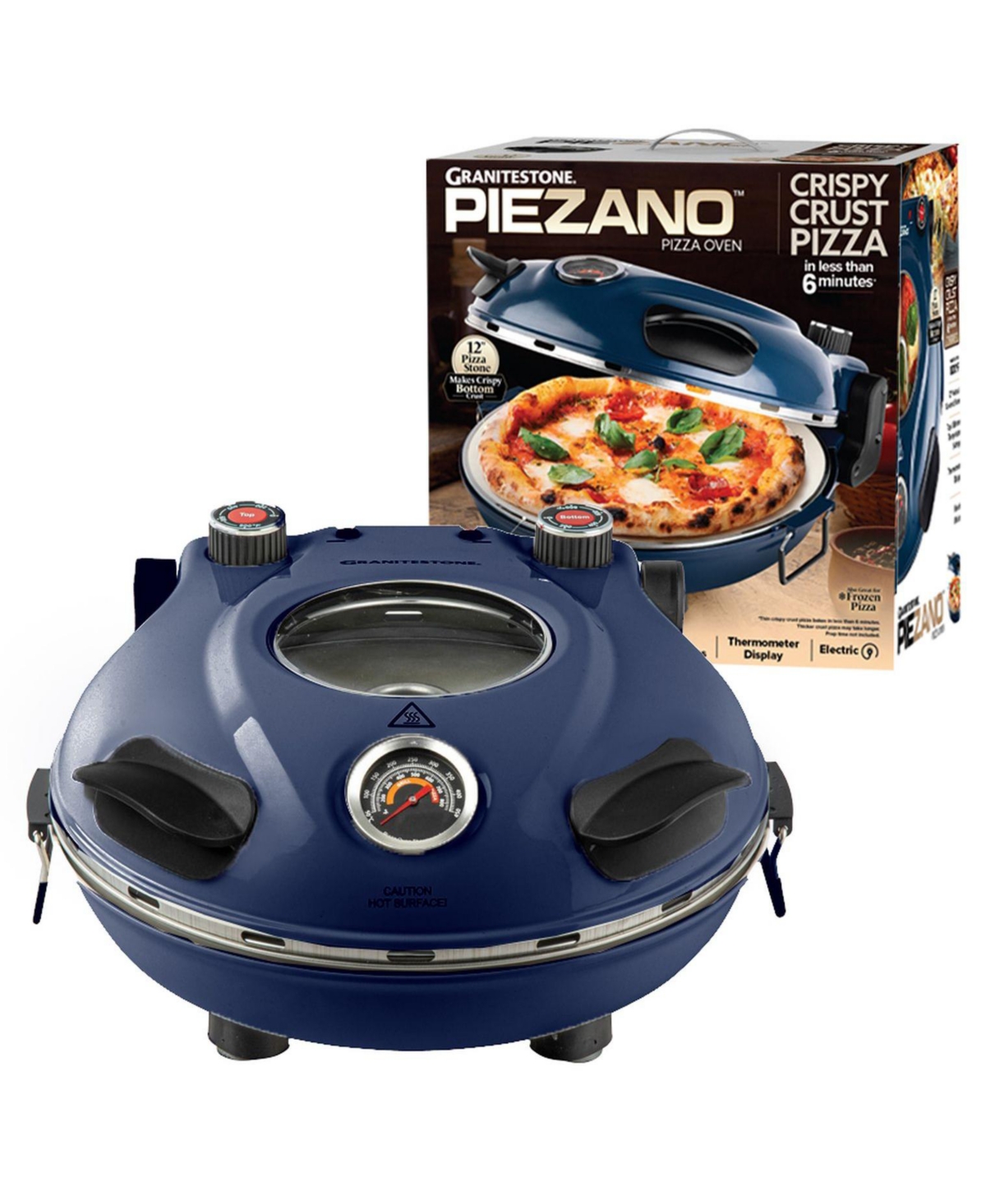 Click here for Piezano 12 in. Electric Pizza Oven - Navy prices