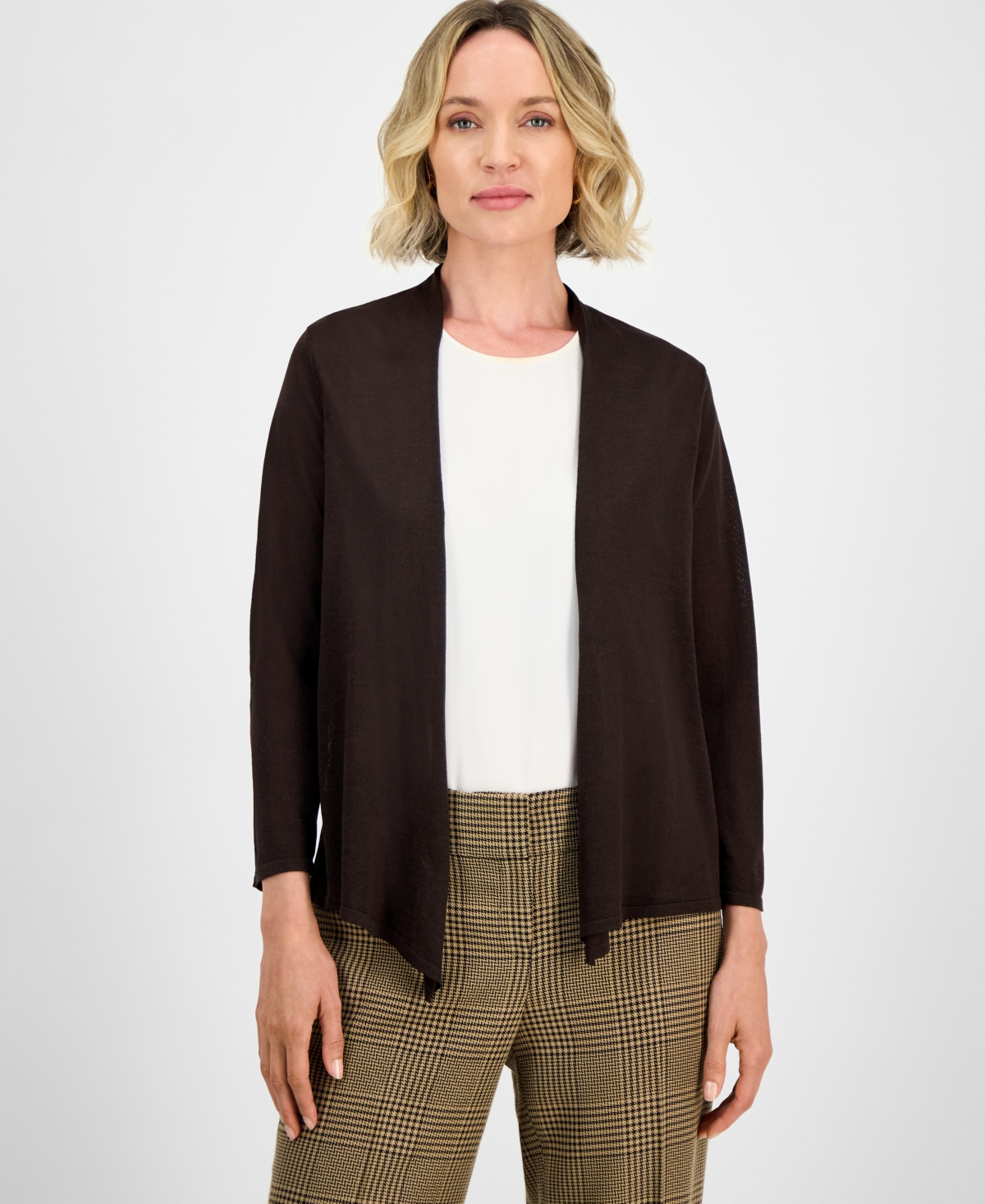 Click here for Kasper Womens Long Sleeve Cardigan Sweater  Regula... prices