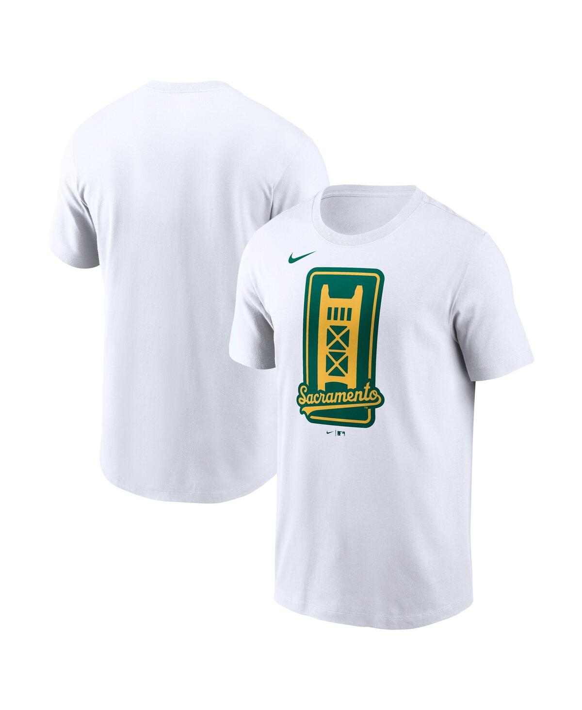 Click here for Nike Mens White Athletics Script T-Shirt - White prices