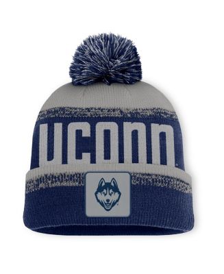 Fanatics Men's Navy/Gray UConn Huskies Thrive Cuffed Knit with Pom Hat ...