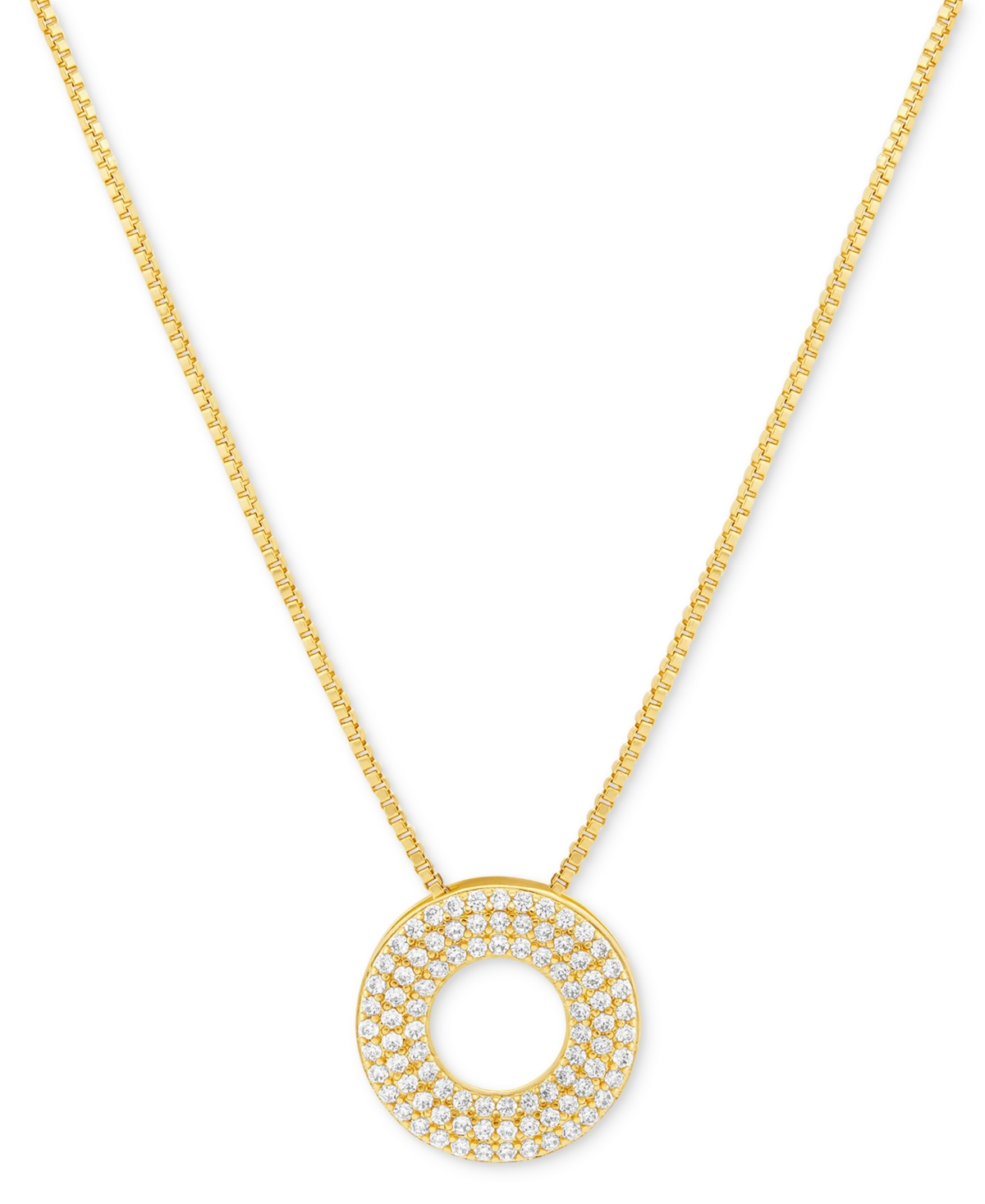 Click here for Cubic Zirconia Bubbly Initial O 18 Pendant Necklac... prices