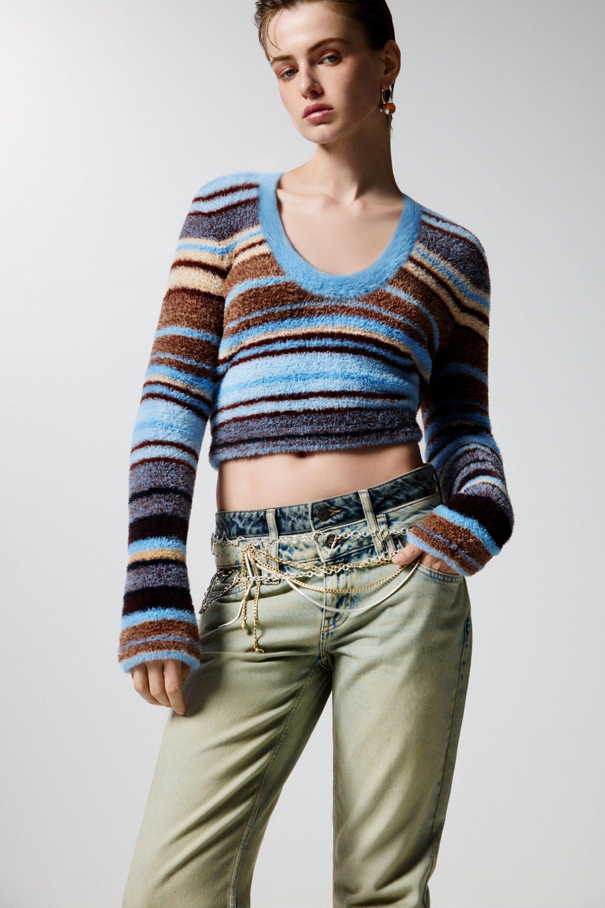 Click here for Desigual Womens Combined denim pants - Light blue prices