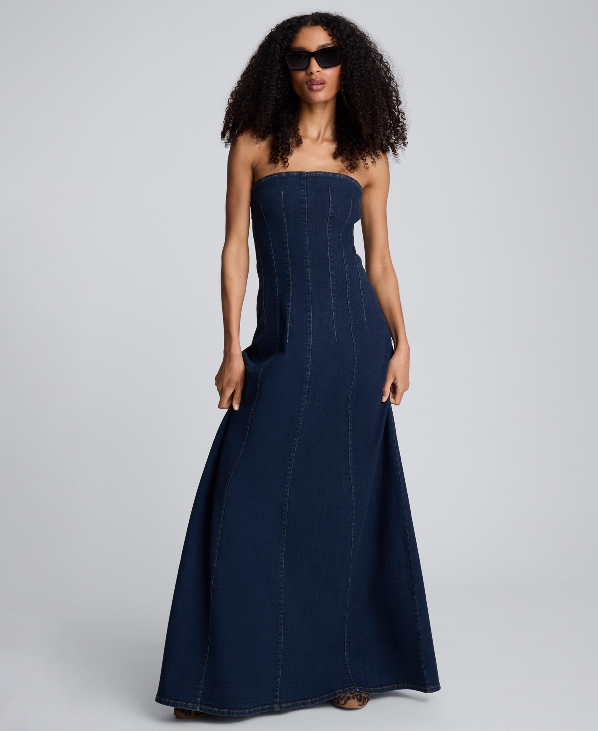 Click here for Kenneth Cole Womens Strapless Maxi Dress - Midnigh... prices