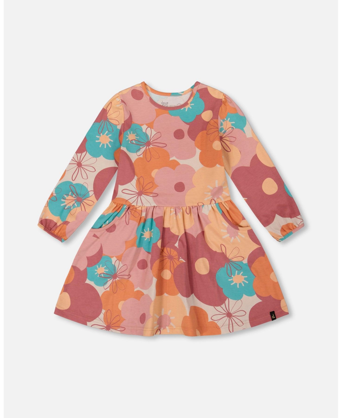 Click here for Deux par Deux Girl Cotton Dress with Floral Flower... prices