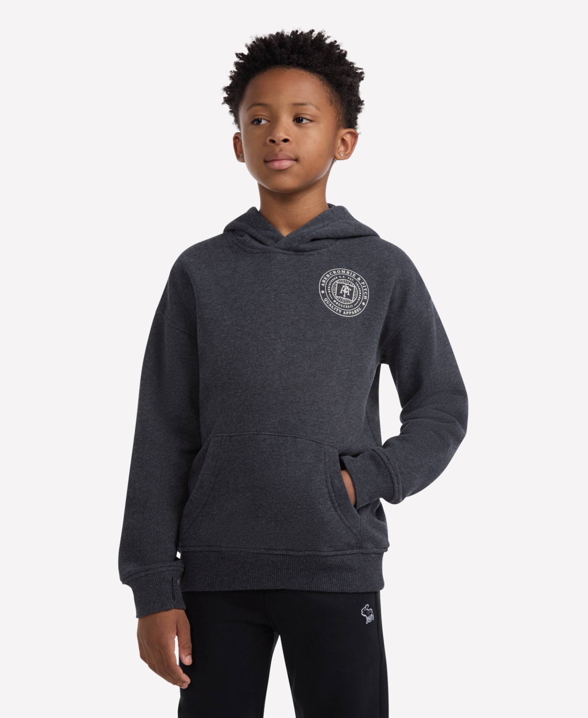 Click here for abercrombie kids Boys Fashion Hoodie - Anf Anthrac... prices