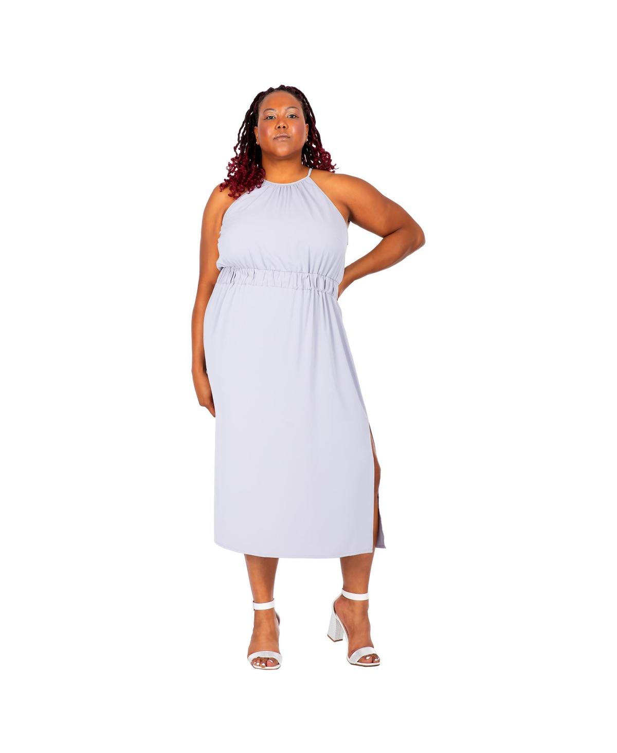 Click here for Halter Neck Maxi Dress - Lylacpurpl prices