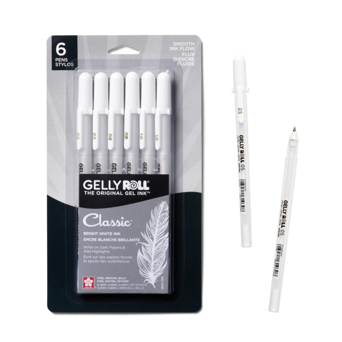 Click here for Sakura Classic Gelly Roll White Pens  6 Pack prices